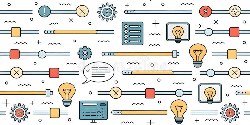 AI-Generated Process Workflow Stock Illustration - Illustration of ...