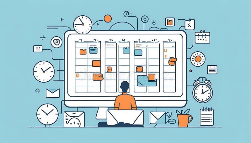 AI-Generated Productivity Visualization Stock Illustration ...