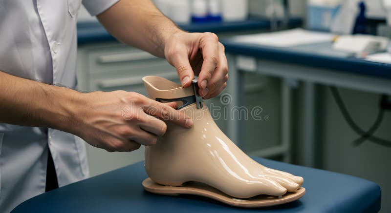 AI-Generated Prosthetic Foot Assembly Stock Image - Image of accurate ...