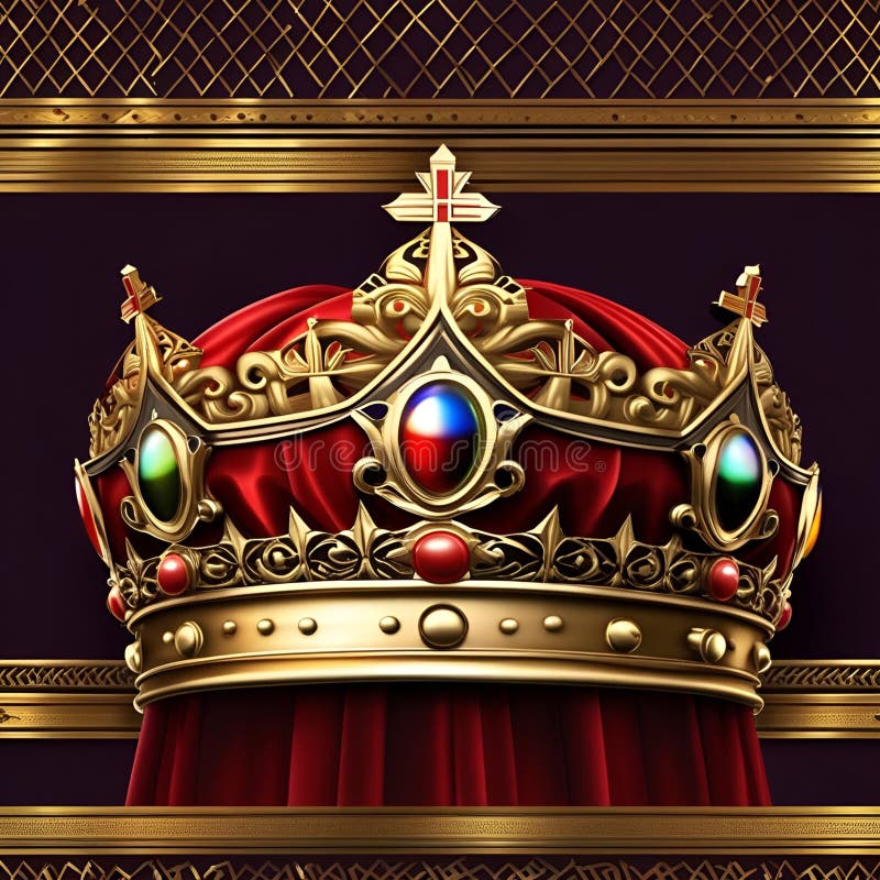 AI Generated Realistic Image of a King S Crown Stock Illustration ...