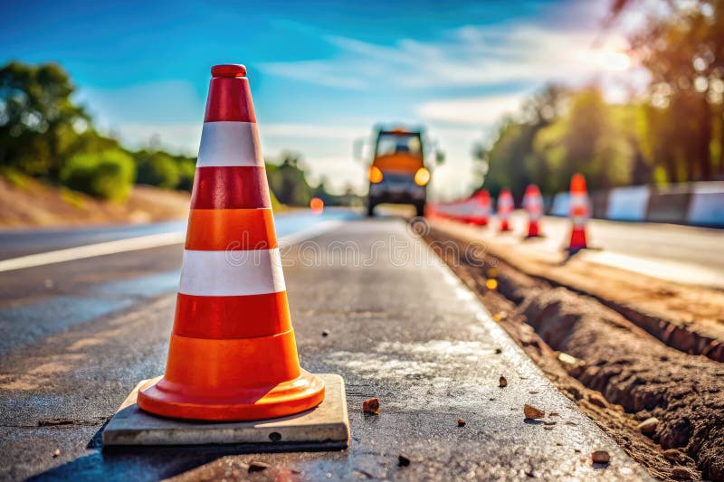 AI-Generated Realistic Road Construction Safety Cone: a Photorealistic ...