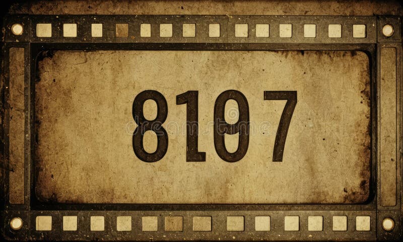 A Number 8167 is Displayed on a Brown Paper. Stock Illustration ...