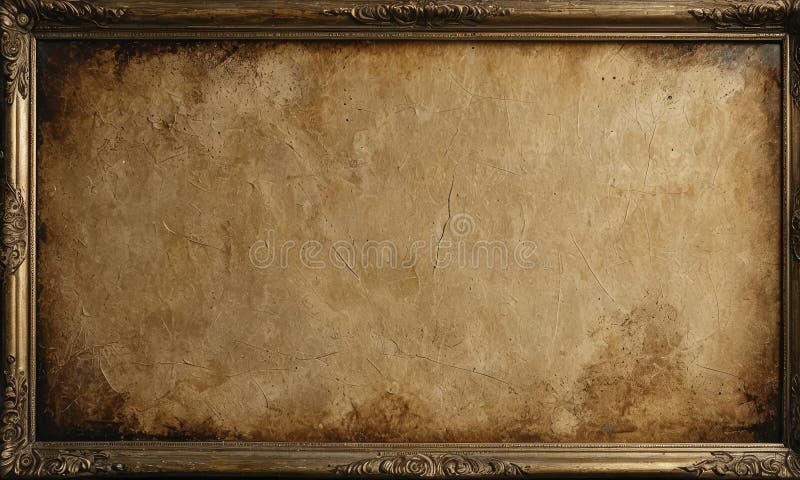 A Brown Paper Frame with a White Paper Inside. Stock Illustration ...