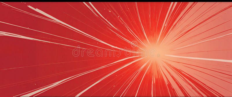 Red Abstract Comic Anime Sunburst Light Background. Anime Style Stock ...