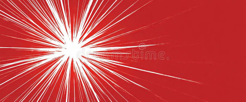 Red Abstract Comic Anime Sunburst Light Background. Anime Style Stock ...