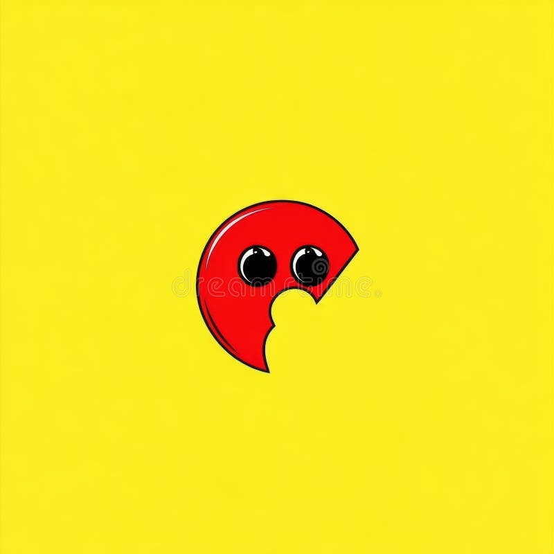 AI-Generated Red Pac-Man stock illustration. Illustration of icon ...