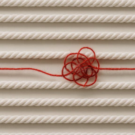AI-generated Red Thread Tangle among White Ropes â€ Creative Disruption ...