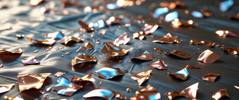 Reflective Metallic Flakes on Textured Plastic Background for Creative ...
