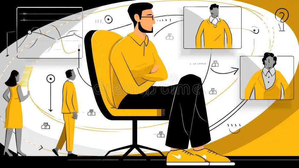 AI-Generated Remote Work Visualization Stock Illustration ...