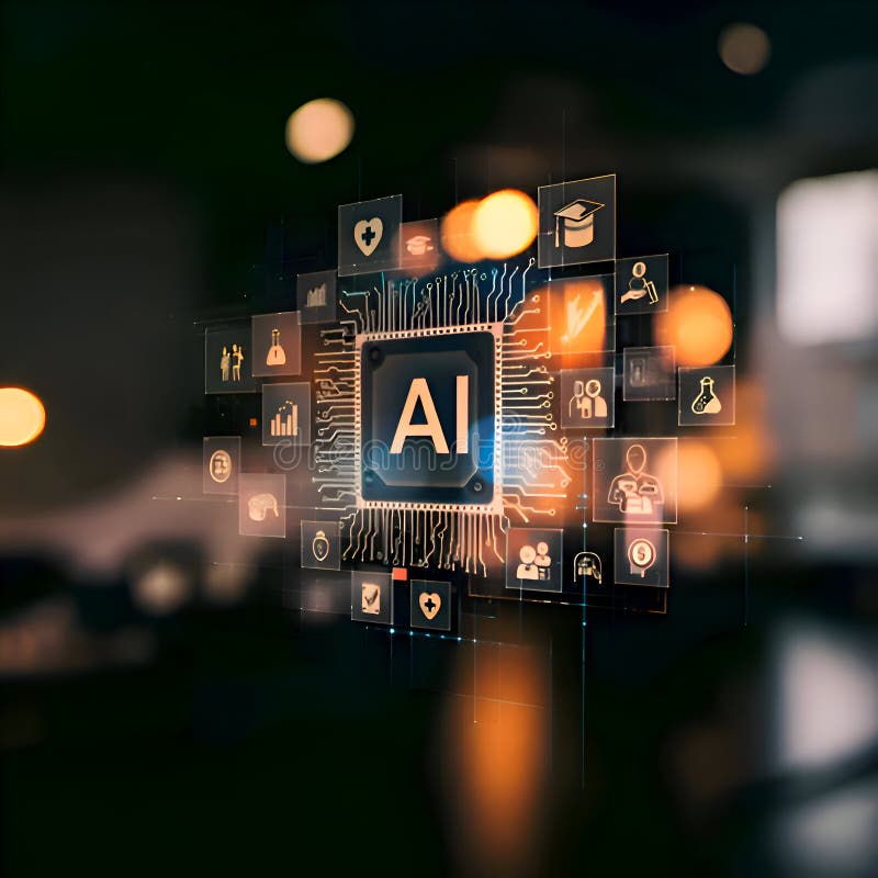 AI-Generated Representation of AI Across Multiple Industries Stock ...