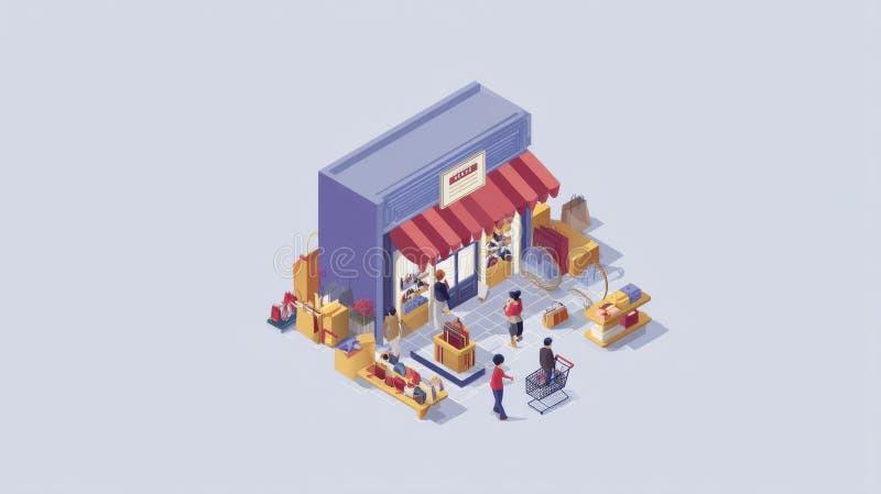 AI-Generated Retail Store Visualization Stock Illustration ...