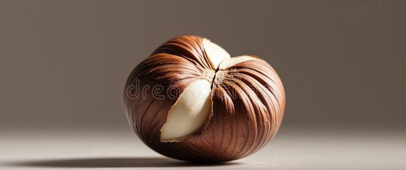 Roasted Chestnut with Slightly Cracked Shell Stock Image - Image of ...