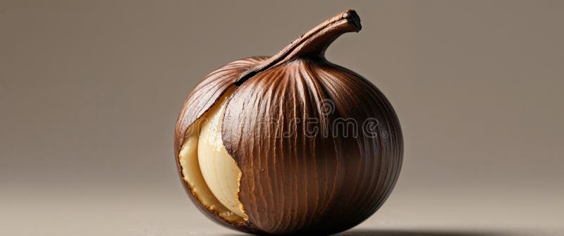 Roasted Chestnut with Slightly Cracked Shell. Stock Image - Image of ...
