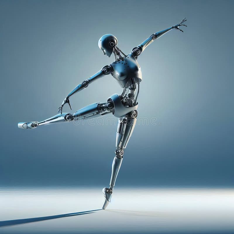 AI-generated Robotic Ballerina Performing a Graceful Dance Stock Photo ...
