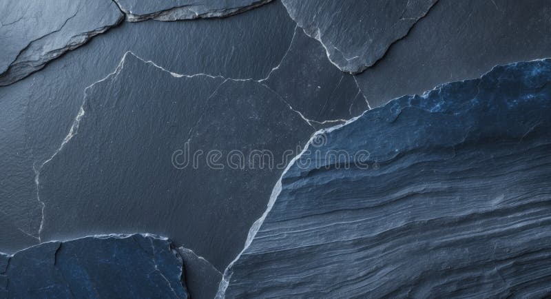 Rough Surface of Natural Dark Blue Slate Stone Creating an Abstract ...