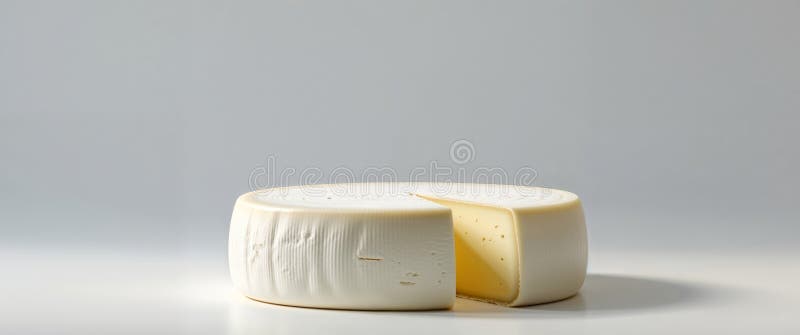 Round Cheese Wheel with a Section Removed Stock Photo - Image of ...