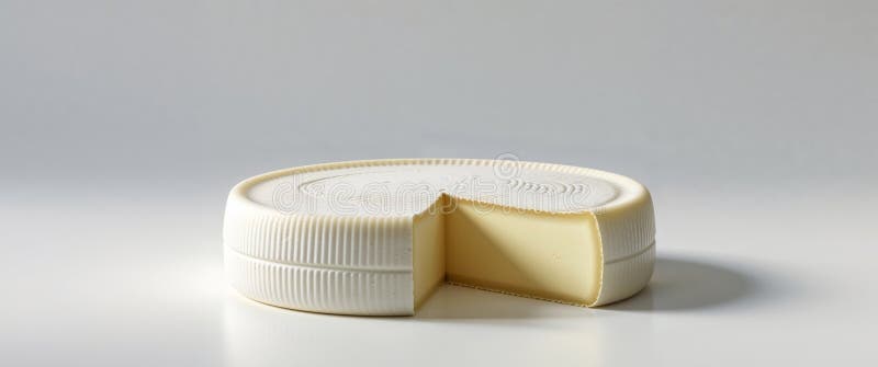 Round Cheese Wheel with a Section Removed. Stock Photo - Image of ...