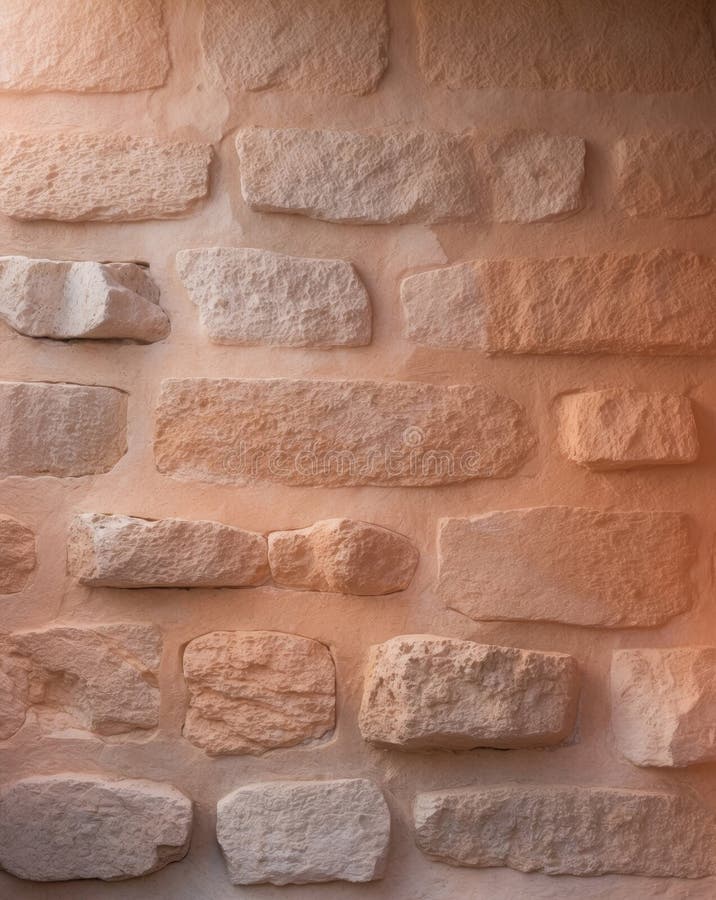 Rustic Stone Wall with Gentle Gradient Tones Stock Image - Image of ...