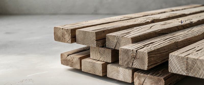 Rustic Timber Slats with Hand Cut Texture and Natural Appearance Stock ...