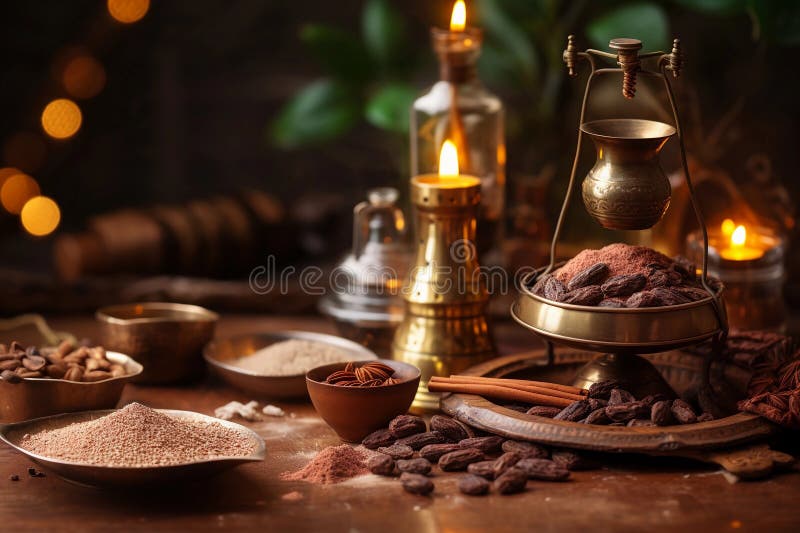 AI Generated a Sacred Cacao Ceremony Stock Illustration - Illustration ...