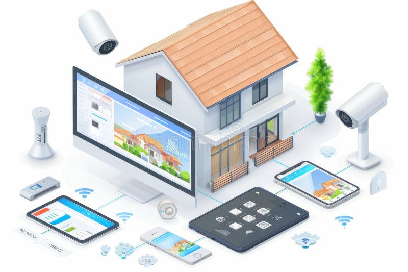 Efficiently Managed Smart Home with Modern Security Equipment, Ctv ...