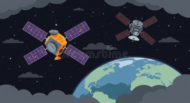 AI-Generated Satellite Imagery Stock Illustration - Illustration of ...
