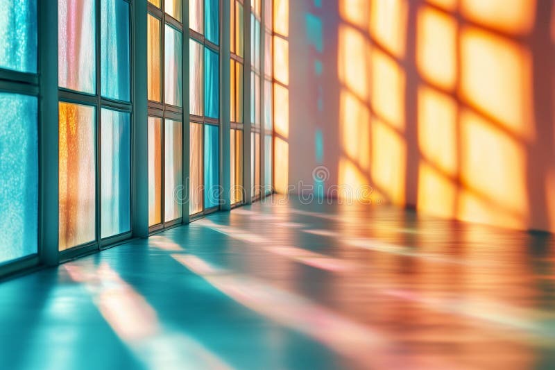 AI-generated Scene with Intricate Patterns of Light Passing through ...