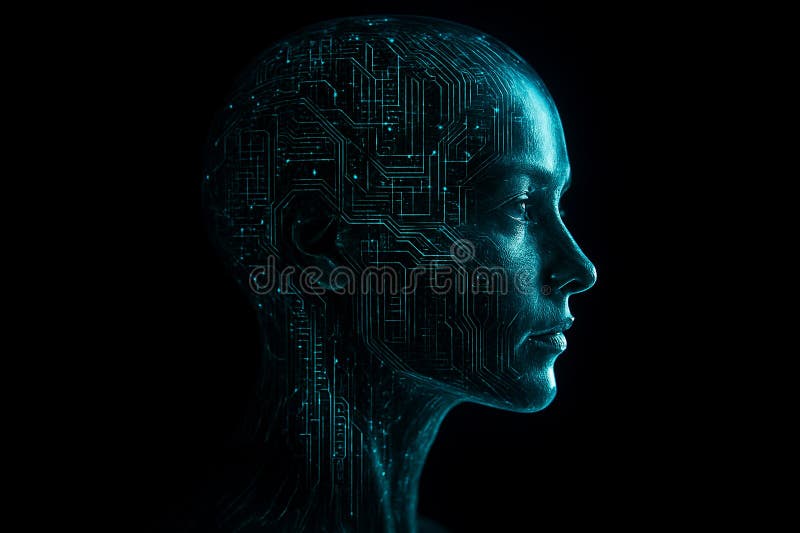 Holographic Digital Human Profile Stock Illustrations – 298 Holographic ...