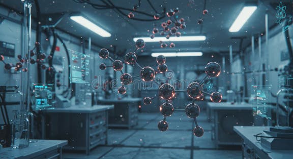 AI-Generated Science Lab stock illustration. Illustration of gadget ...