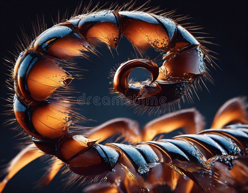 Close-up of a Scorpion S Tail Stock Illustration - Illustration of ...