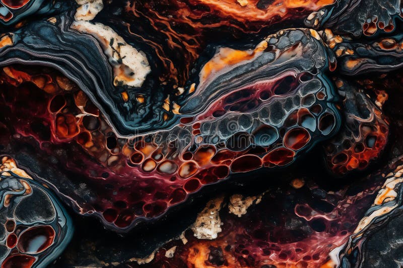 Obsidian Mineral Texture Seamless Pattern. AI Generated. Stock ...