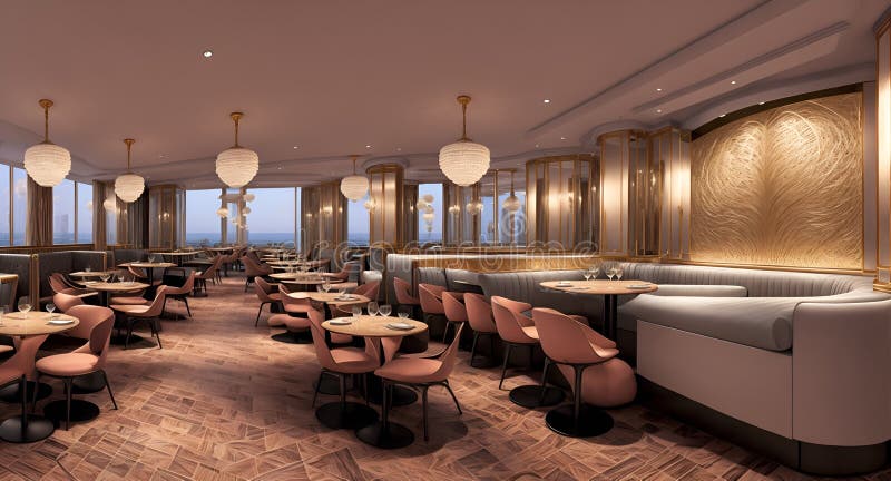 Ai Generated a Seaside Restaurant with Panoramic Views of the Ocean ...