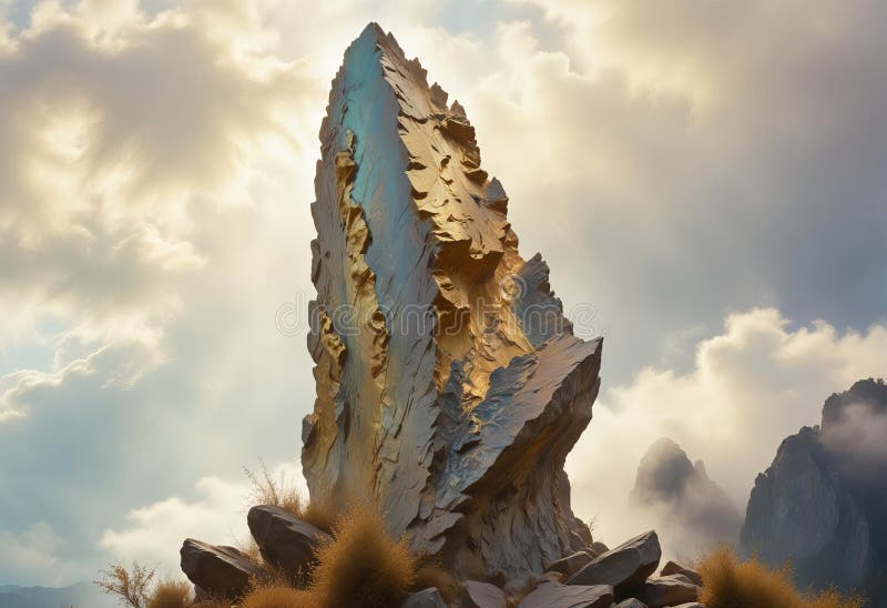 The Sentient Rock without Legs Stock Illustration - Illustration of ...