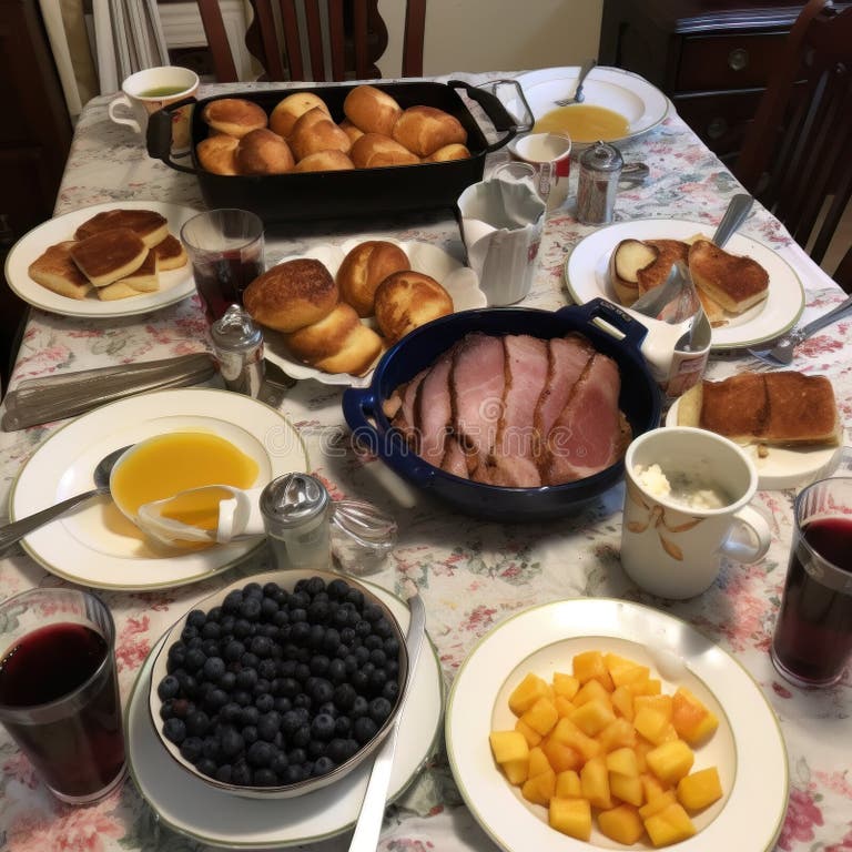 AI Generated Served English Breackfast Stock Illustration ...