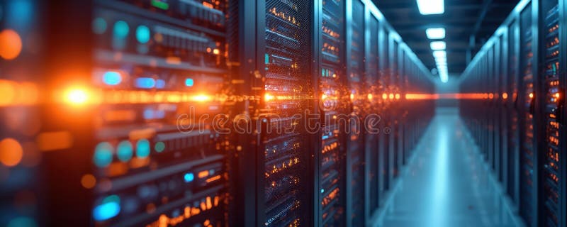 AI-Generated Server Room stock image. Image of clean - 385490867