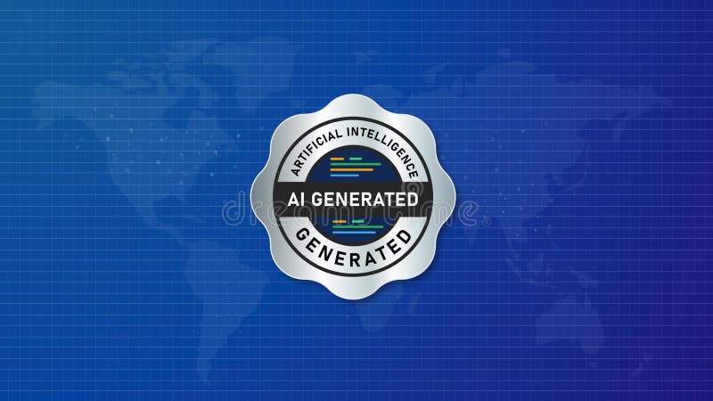 AI Generated Silver Emblem Label for Product Generate by Artificial ...