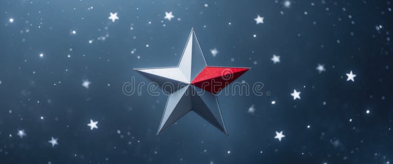 Silver Star with a Red and White Stripe is Surrounded by Other Stars ...