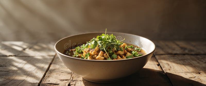 Simple yet Appealing Bowl of Food on a Table with Natural Lighting ...
