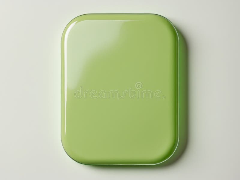 A Simple Green Rectangle with Rounded Corners Stock Image - Image of ...