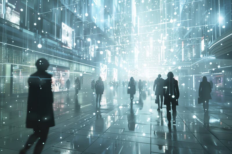 An AI-generated Simulation Predicting Future Workforce Trends. a Group ...