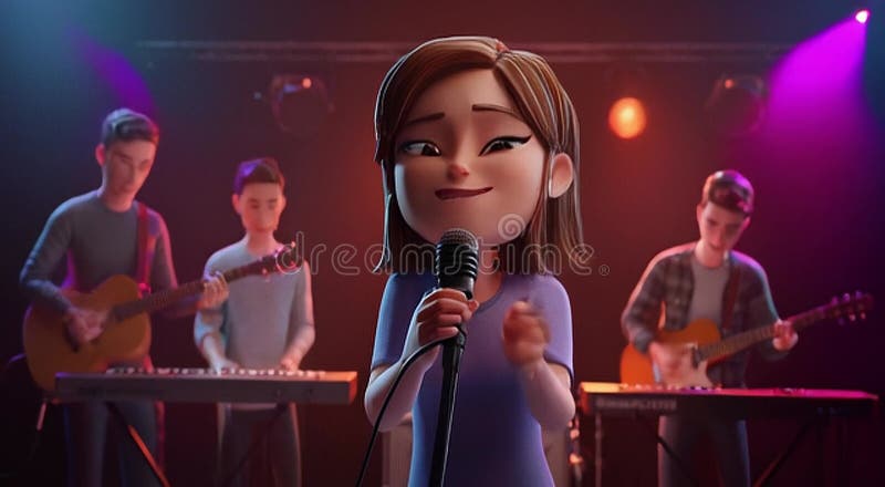 AI-Generated Singer stock video. Video of creative, musician - 378705241