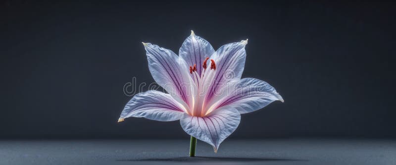 Single Beautiful Flower Captured on a Black Background Highlighting Its ...