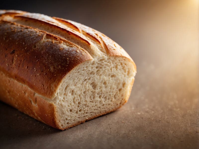 A Single Loaf of Crusty Bread in Soft Light. Stock Photo - Image of ...