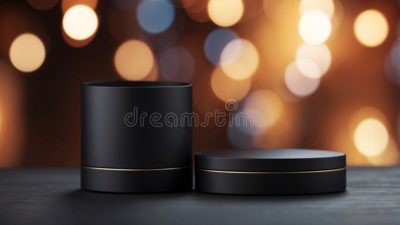 Sleek Black Matte Surface for Modern Product Display Concept with Empty ...