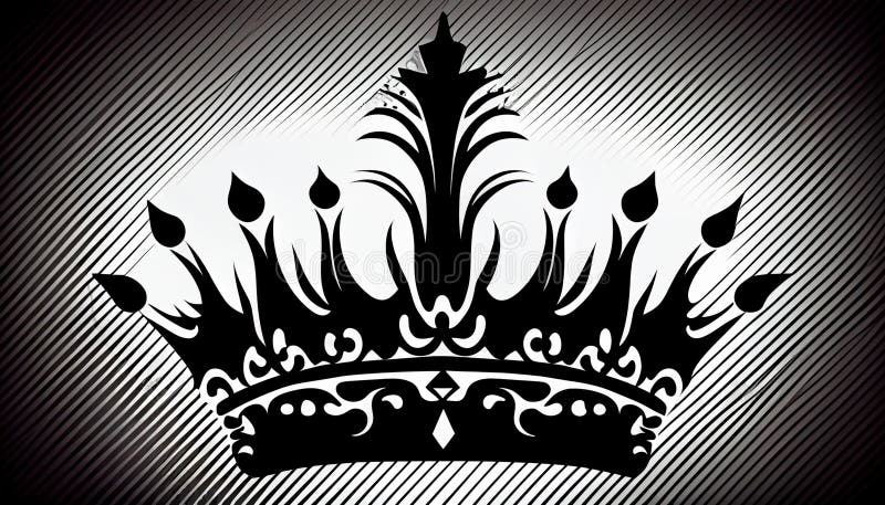 Symmetrical Crown, Made with Generative AI Stock Illustration ...