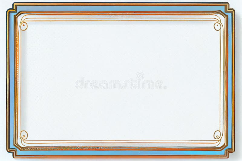 Blue Vintage Frame with Modern Twist, Made with Generative AI Stock ...