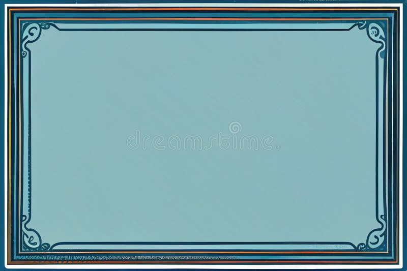 Blue Vintage Frame with Modern Twist, Made with Generative AI Stock ...