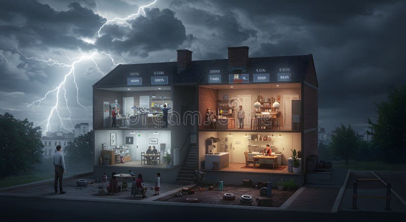 AI-Generated Smart Home Visualization Stock Illustration - Illustration ...