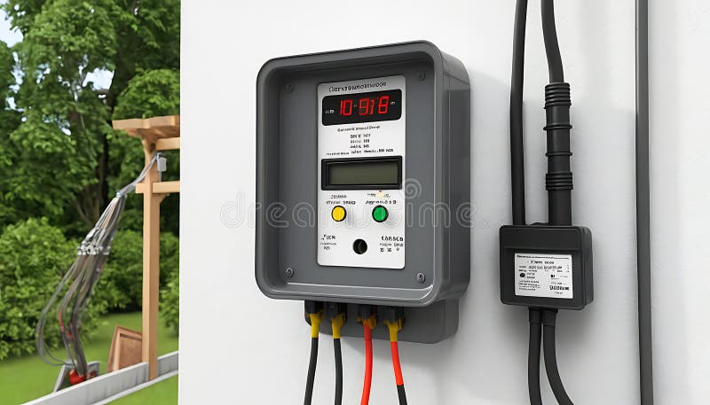 AI-Generated Smart Meter Visualization Stock Illustration ...