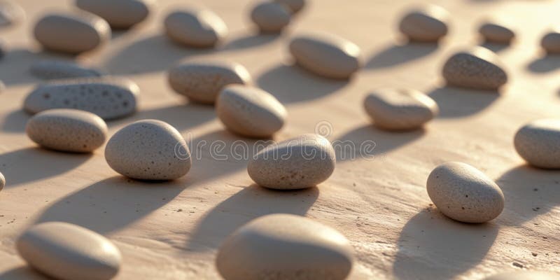 Smooth Stones Soft Shadows Sunlit Surface Stock Photos - Free & Royalty ...